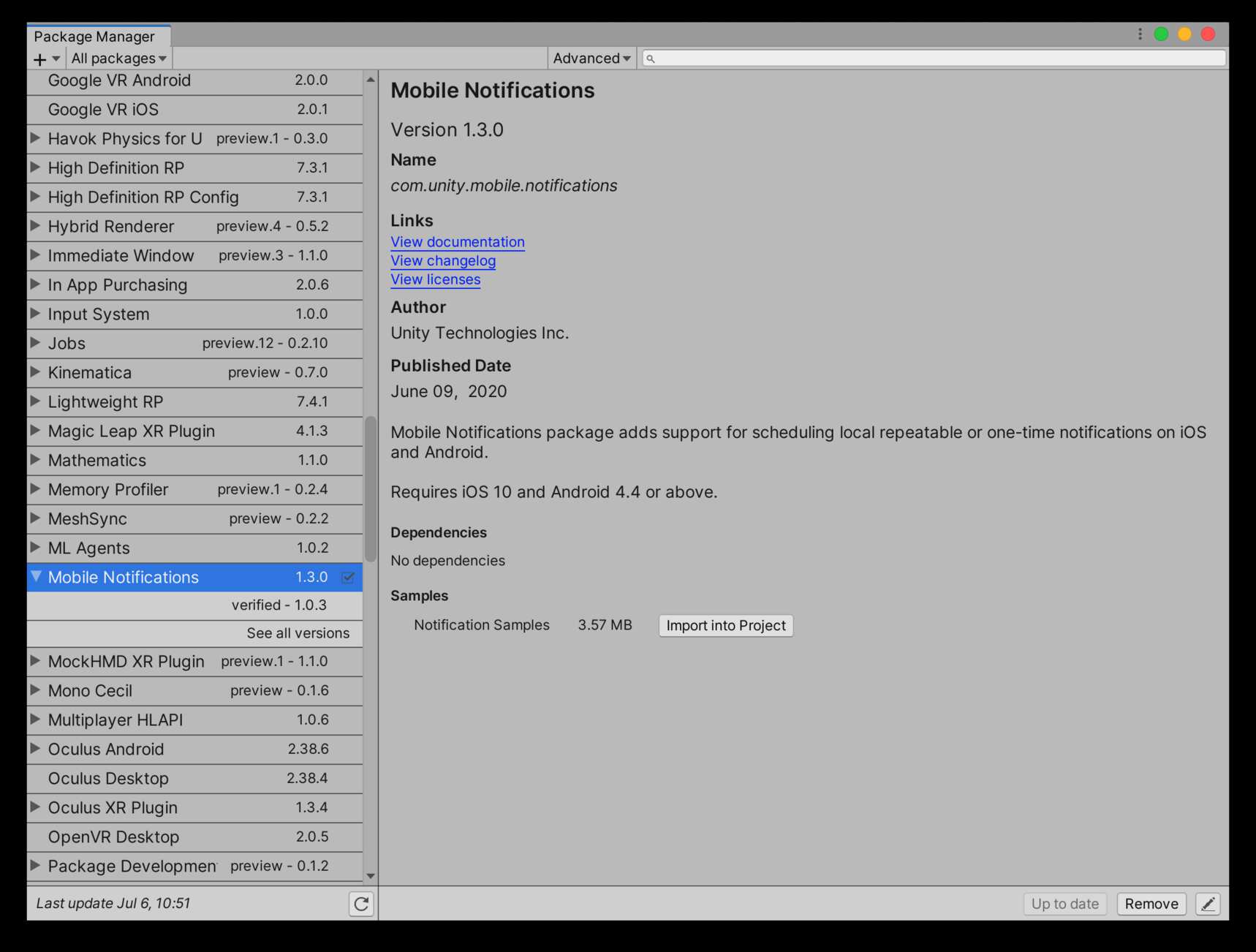 AndroidJavaException: java.lang.NoSuchMethodError に対応する | たみラボ / tamilabo
